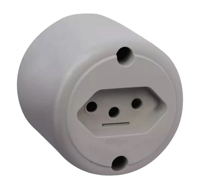 Tomada Redonda Sobrepor Pad 2p+t 20a/250v Cinza Fame 08214240 - Dauge ...